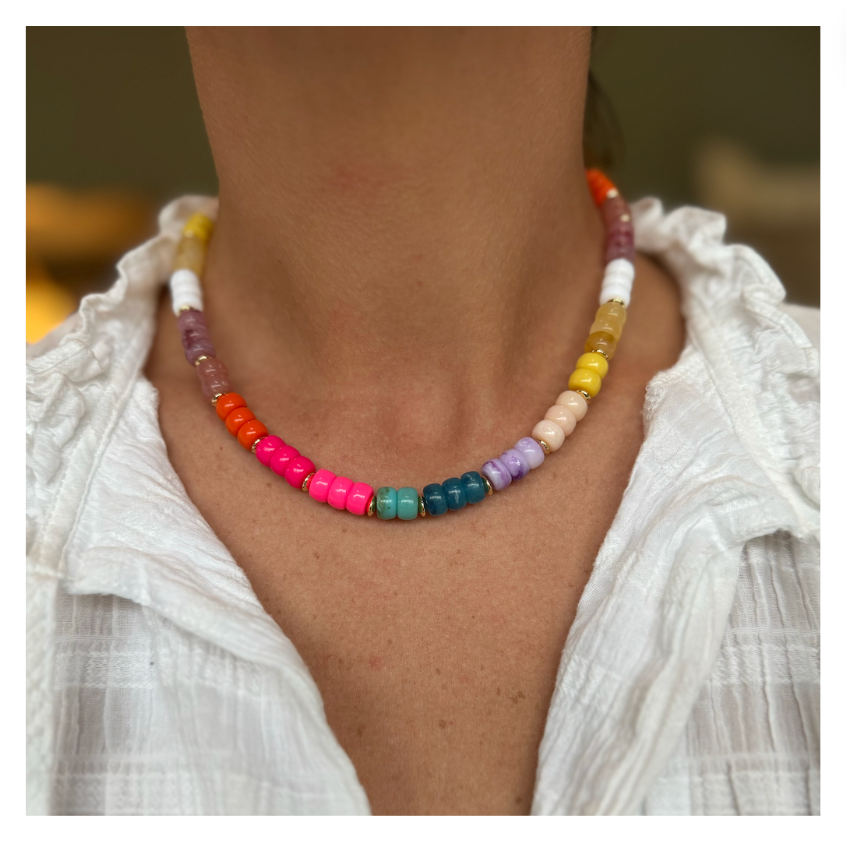 Multi Color Beaded Necklace - More colors! | SHOP BIJOU