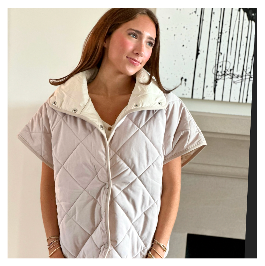 Quilted Padded Poncho – SHOP BIJOU